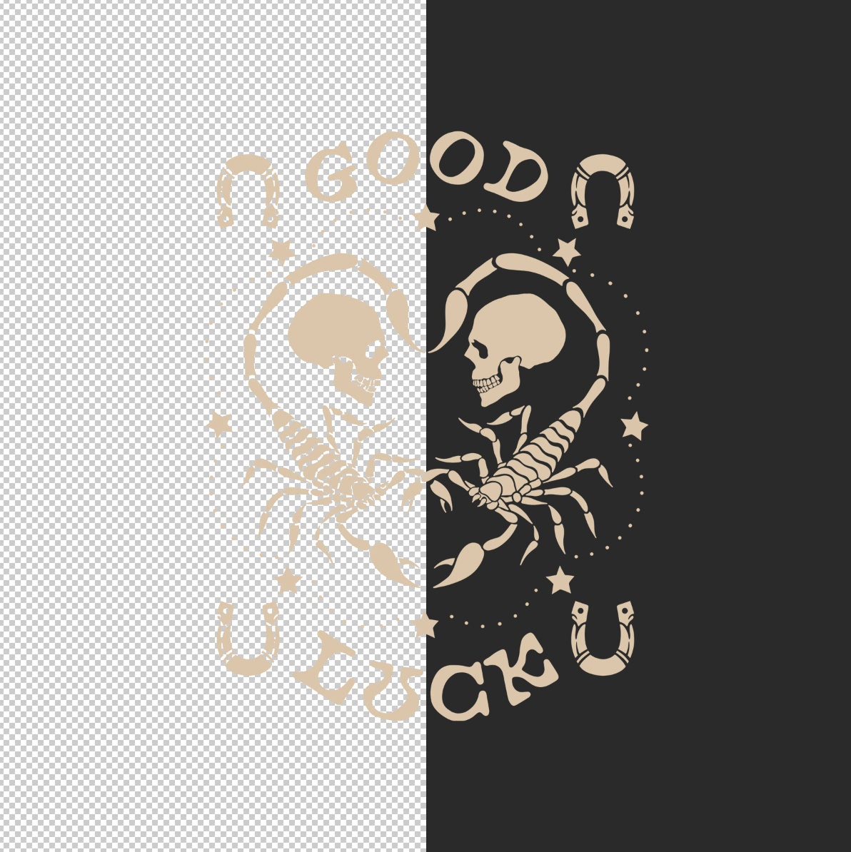 Good Luck, Western Tattoo Graphic, PERSONAL USE, Transparent Png ...