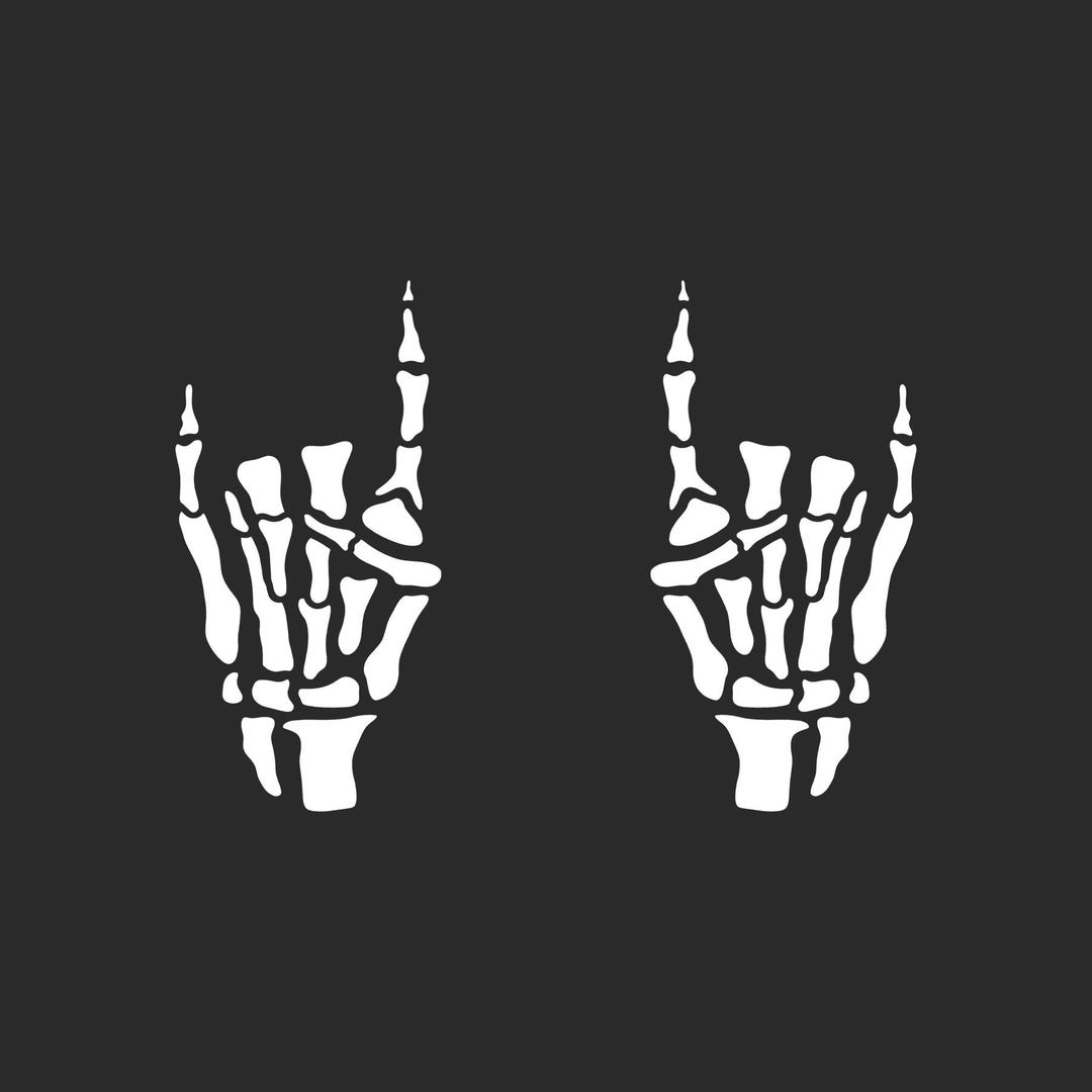 Skeleton Rocker Hands, Halloween Graphic, PERSONAL USE, Transparent Png ...
