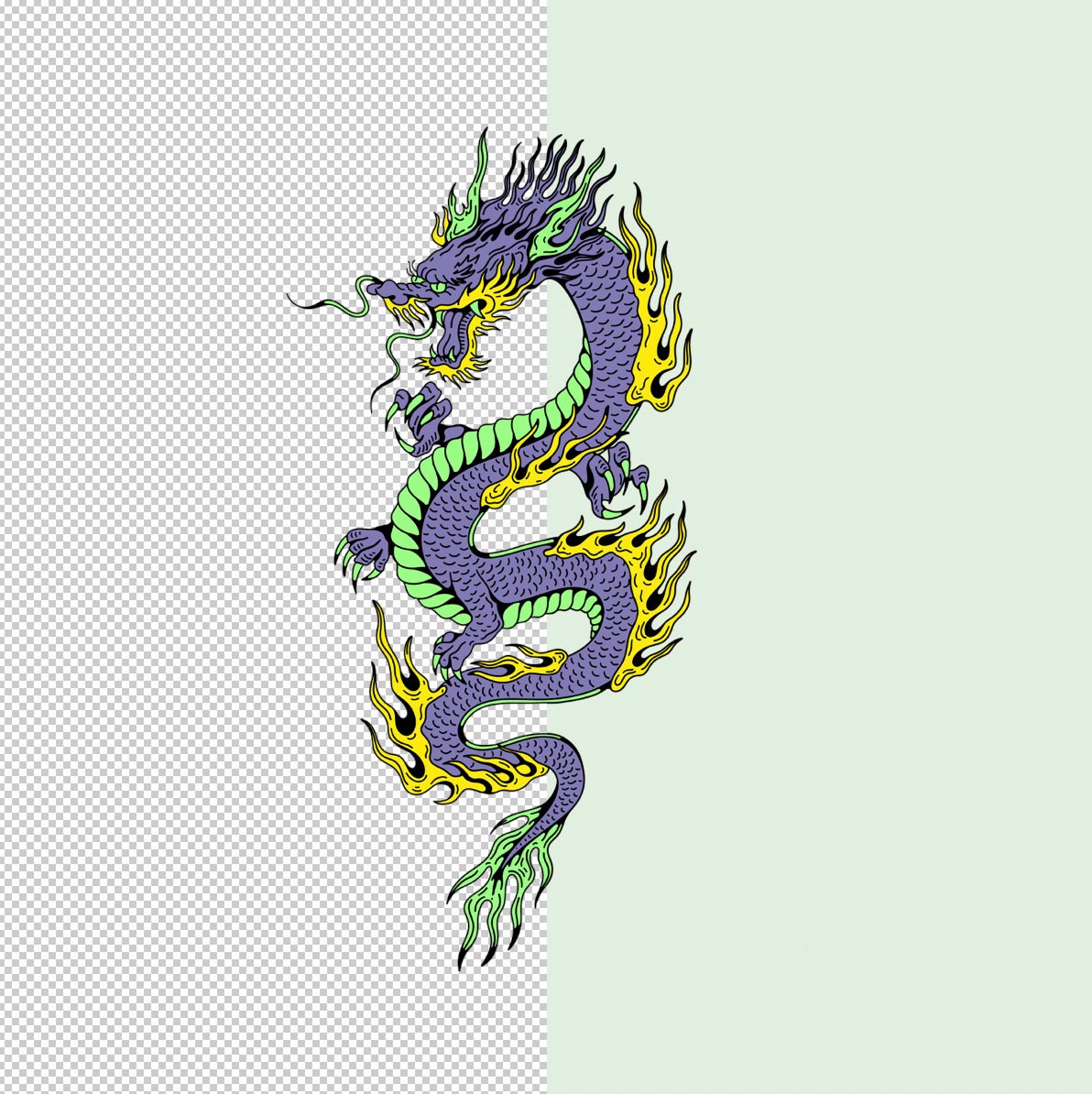 Dragon, Tattoo Graphic, PERSONAL USE, Transparent Png Digital Download ...