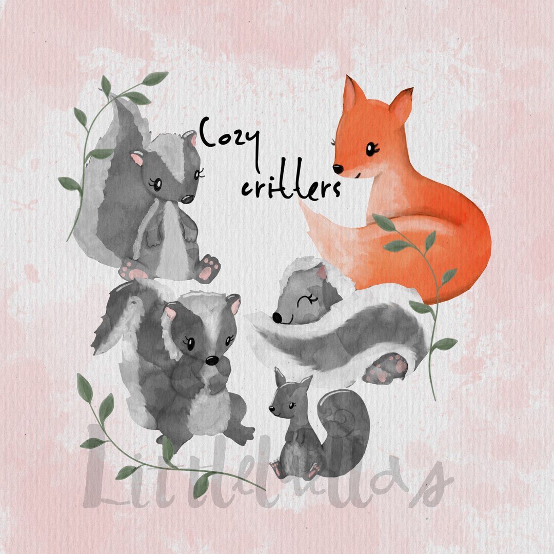 Critter Clipart, Woodland Critter, Woodland Clipart, Animal Clipart ...