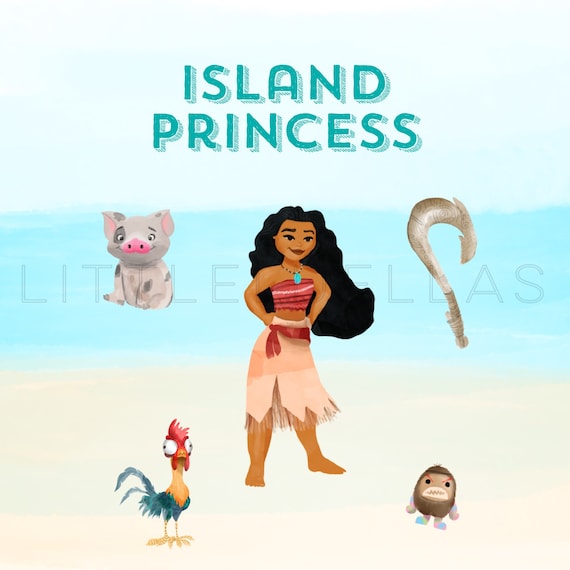 Island Princess Clipart Princess Clipart Character Clipart | Etsy