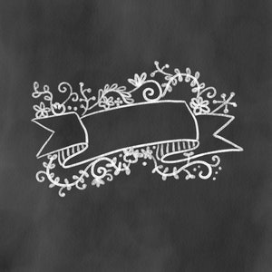 Clipart, Chalkboard Banners, Digital Clipart, Hand Drawn Clipart ...