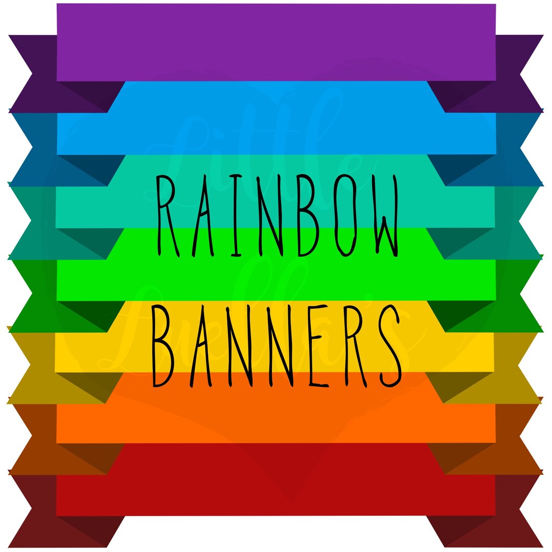 Rainbow, Banners Clipart, Rainbow Banners, Invitation Clipart, Clipart ...