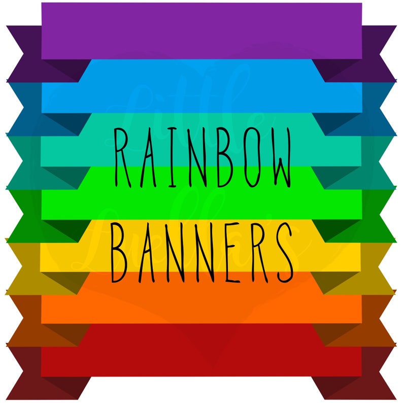 Rainbow, Banners Clipart, Rainbow Banners, Invitation Clipart, Clipart ...