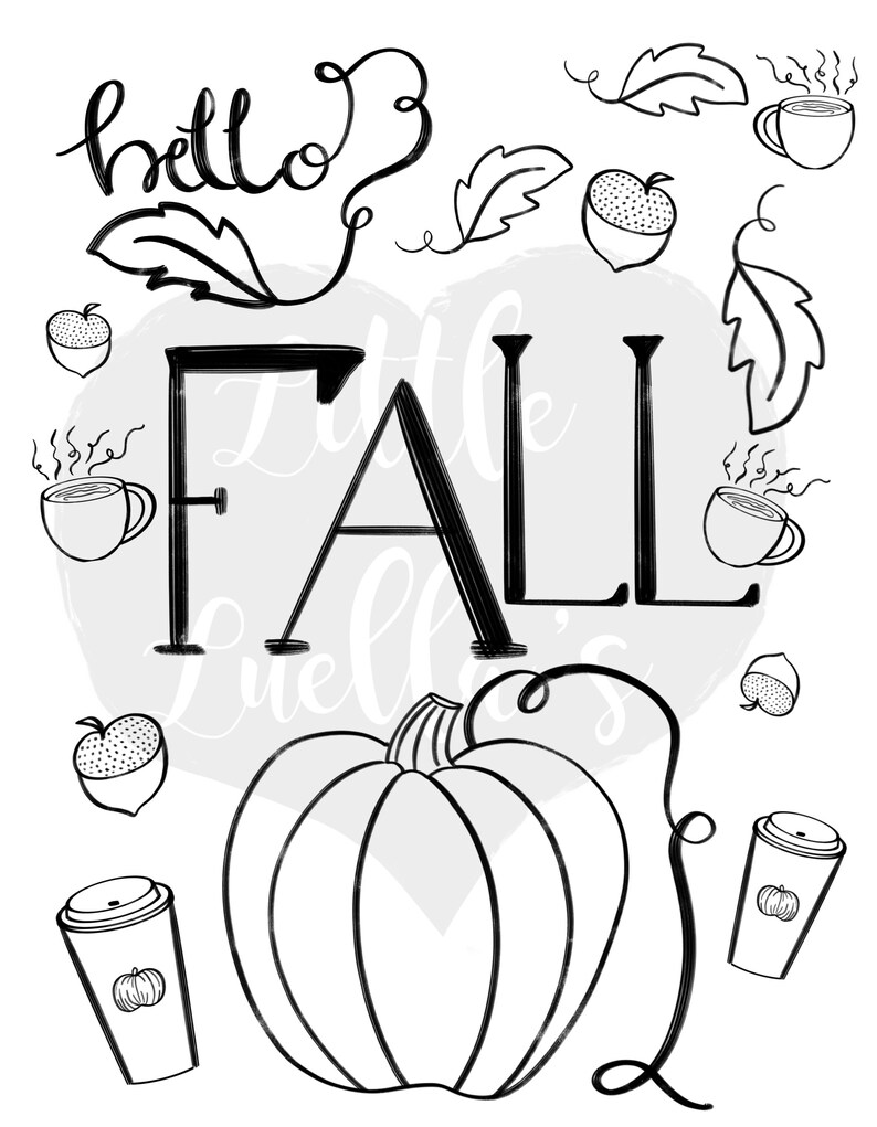 Fall Clipart, Pumpkin Clipart, Chalk Board Clipart, Chalk Board ...
