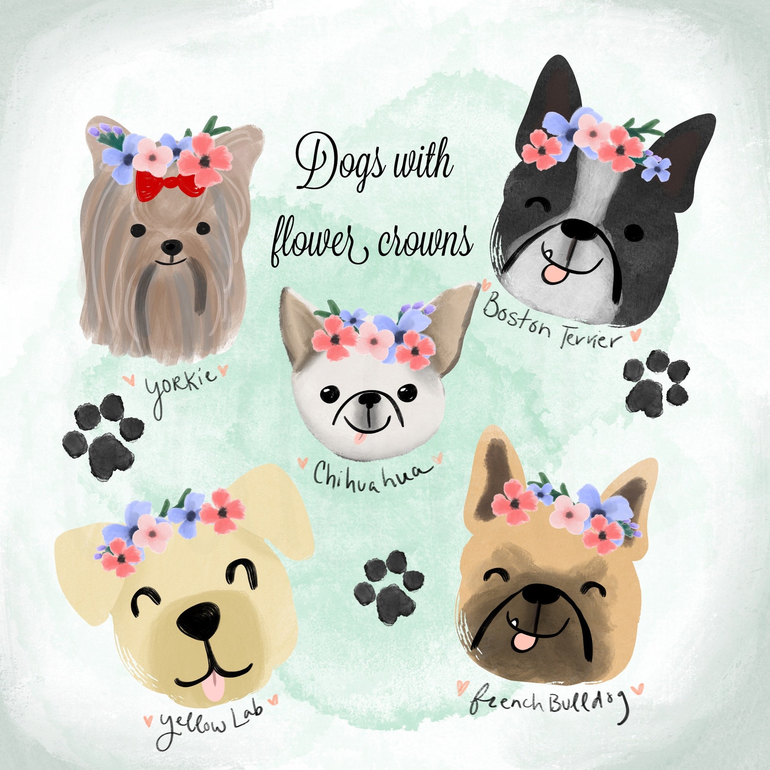 Dog Clipart Watercolor Clipart Watercolor Dogs Watercolor - Etsy