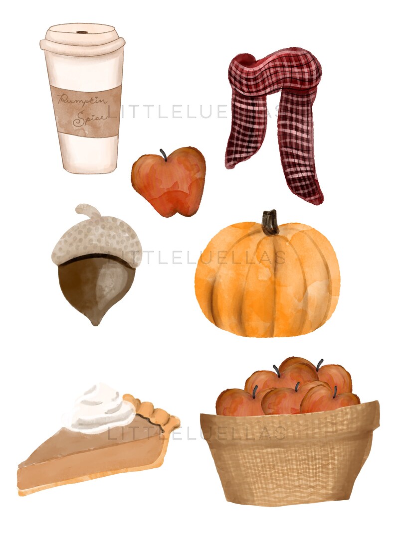 Fall Clipart, Autumn Clipart, Pumpkin Clipart, Fall Birthday, Autumn ...