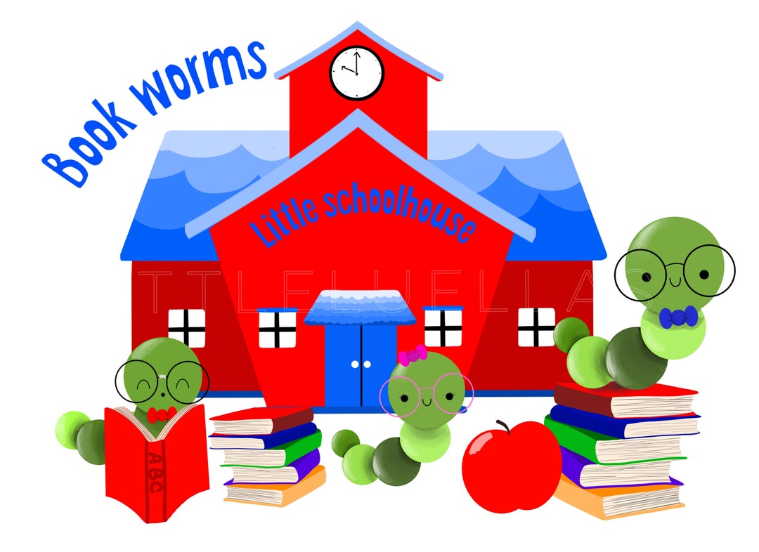 Book Worm Clipart, School Clipart, Classroom Clipart, Book Clipart, Bug ...