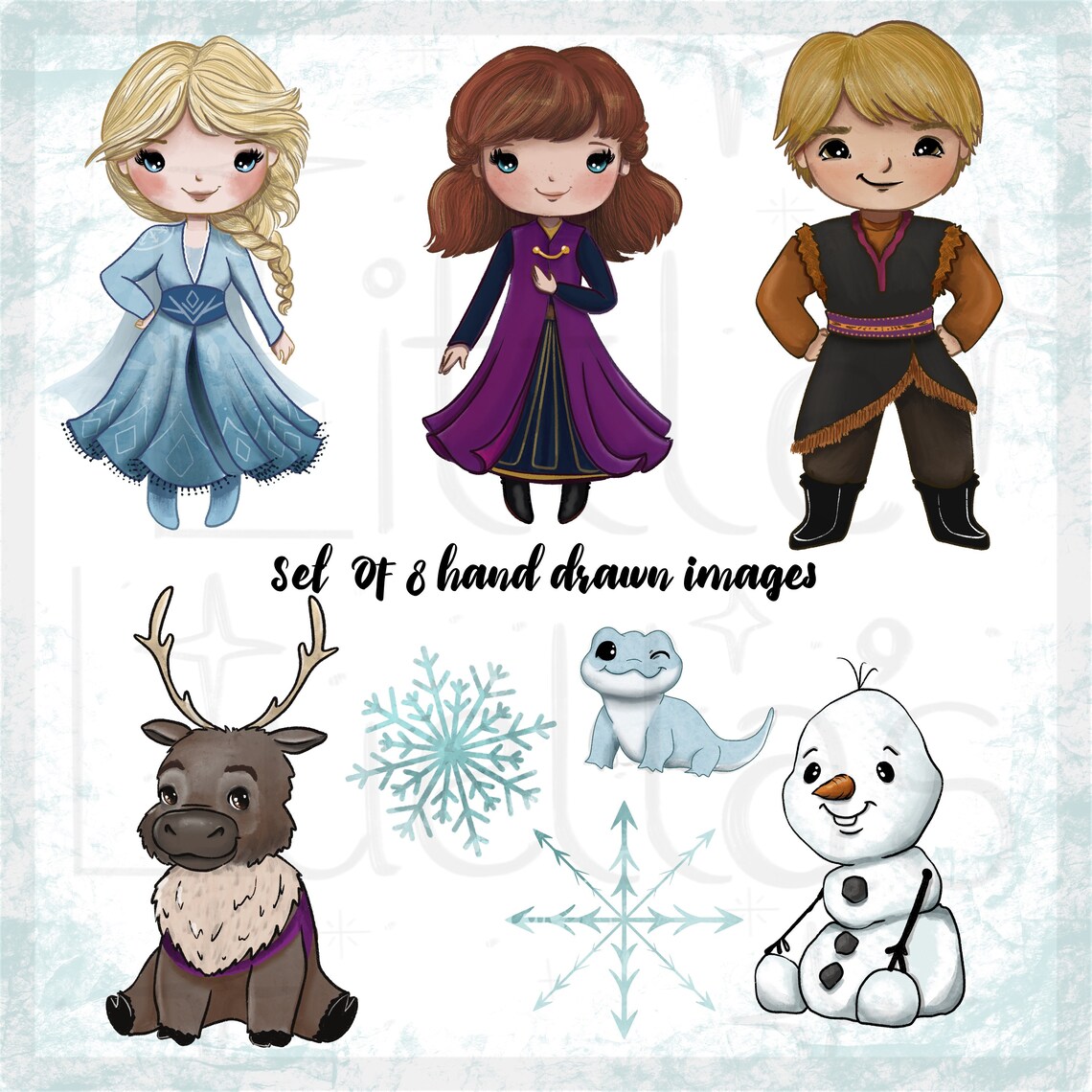 Snow Queen, Ice Princess, Snowman, Reindeer, Elsa, Anna, Clipart, Kid ...