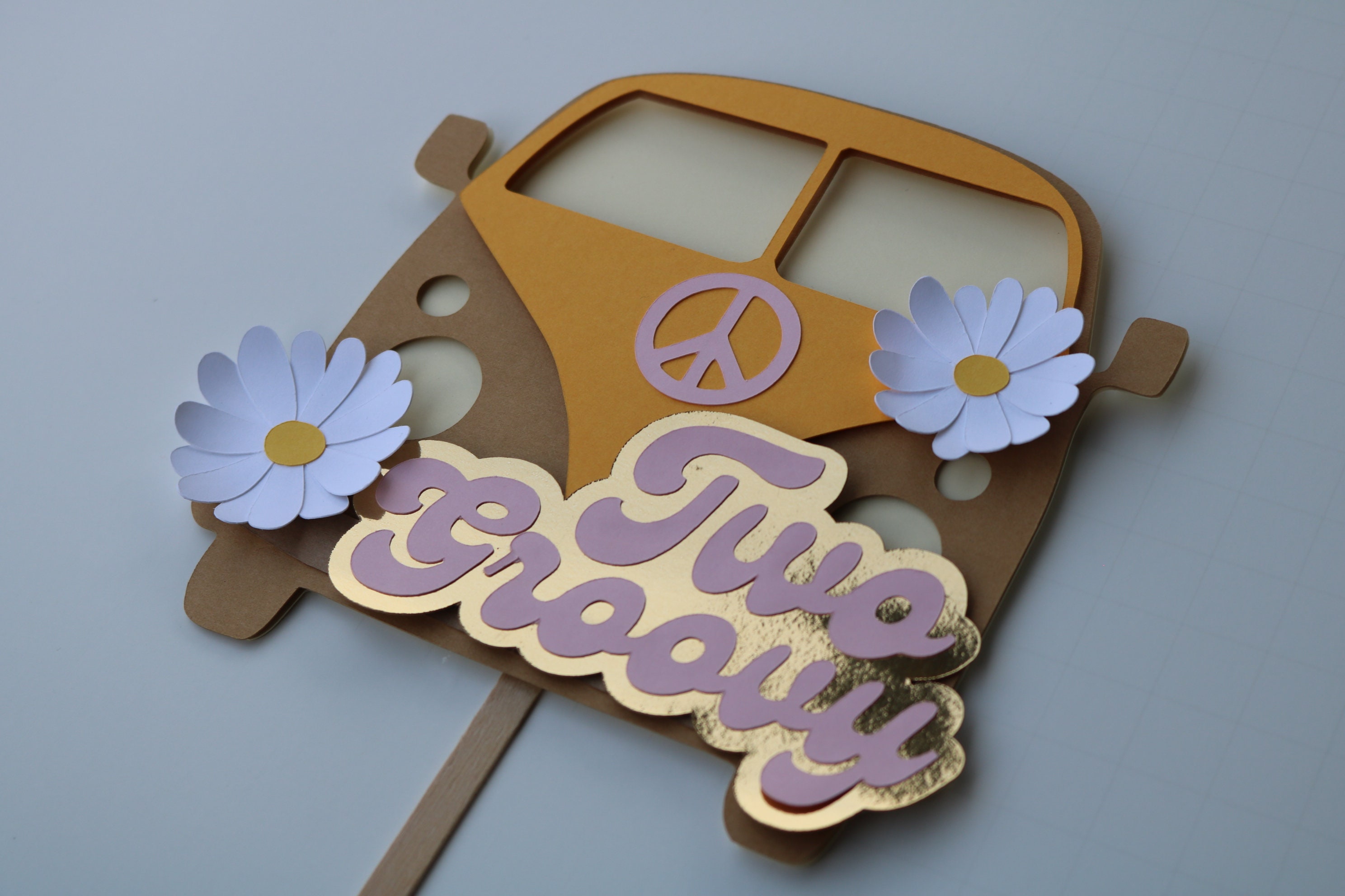 Groovy Retro Birthday Cake Topper and Cupcake Toppers - Etsy