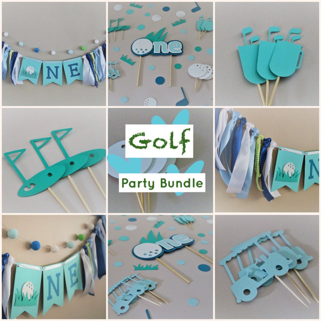 Golf 1st Birthday Party Bundle - Eco-friendly Party Supplies - Etsy