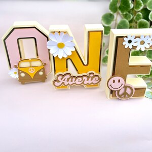 Groovy 3D Letters or Numbers - Handmade Eco-friendly Birthday Party ...