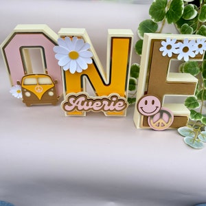 Groovy 3D Letters or Numbers - Handmade Eco-friendly Birthday Party ...