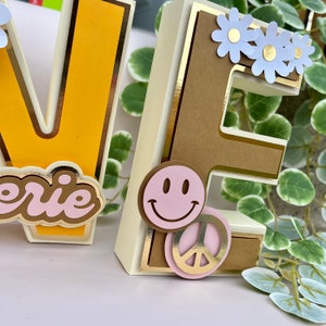 Groovy 3D Letters or Numbers - Handmade Eco-friendly Birthday Party ...