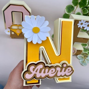 Groovy 3D Letters or Numbers - Handmade Eco-friendly Birthday Party ...