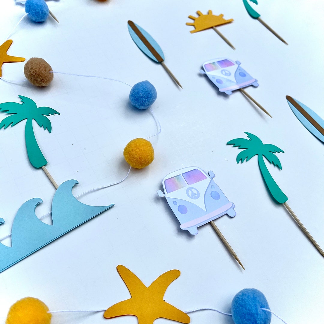 Surf/beach Cupcake Toppers, Surf Birthday Bundle, It's the Big One ...