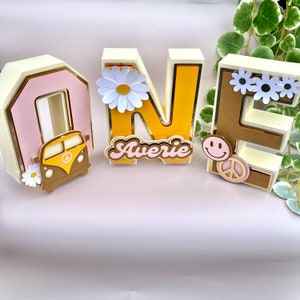 Groovy 3D Letters or Numbers - Handmade Eco-friendly Birthday Party ...