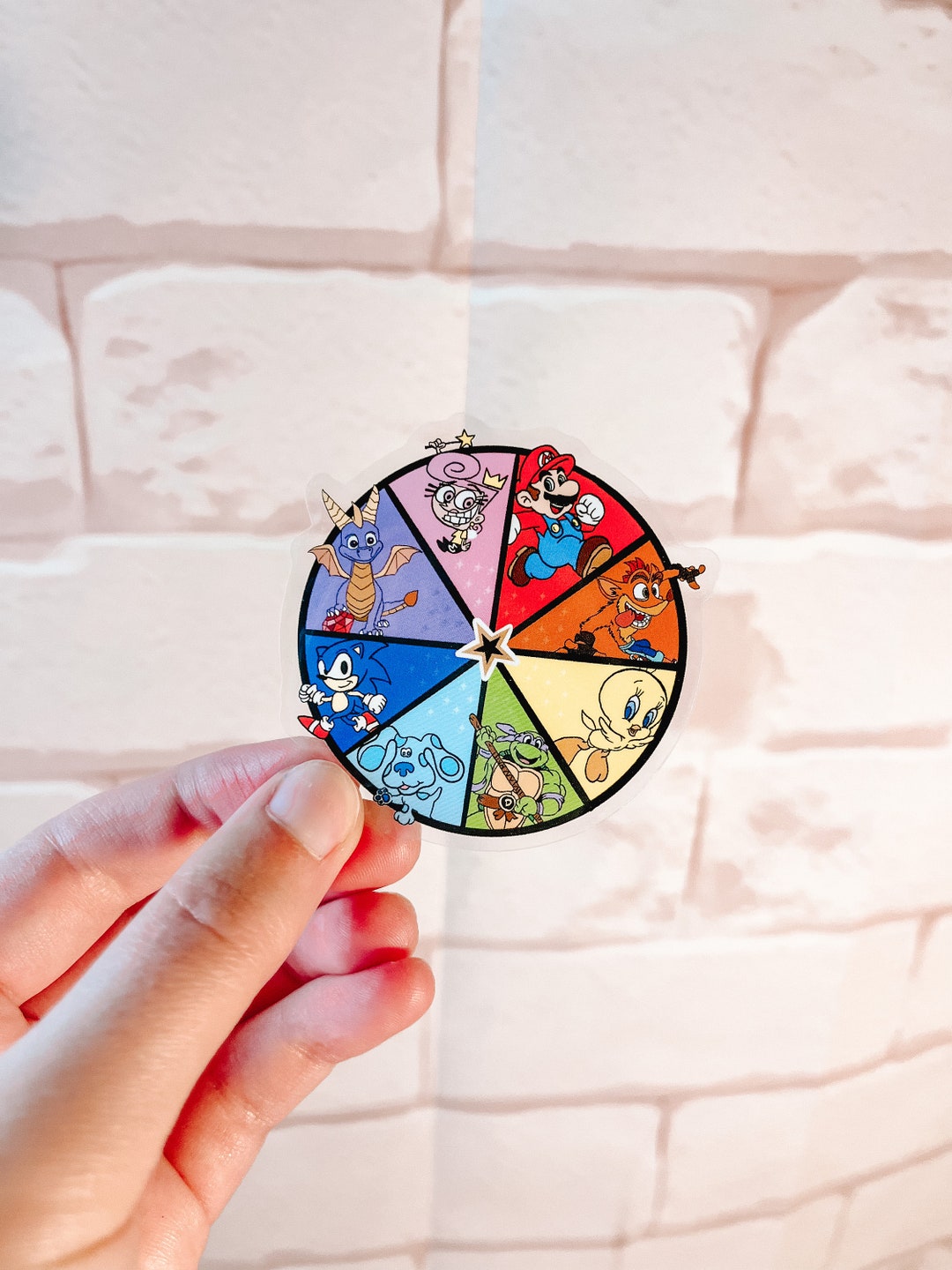 90s Favorites Clear Sticker | Color Wheel | Small Sticker - Etsy