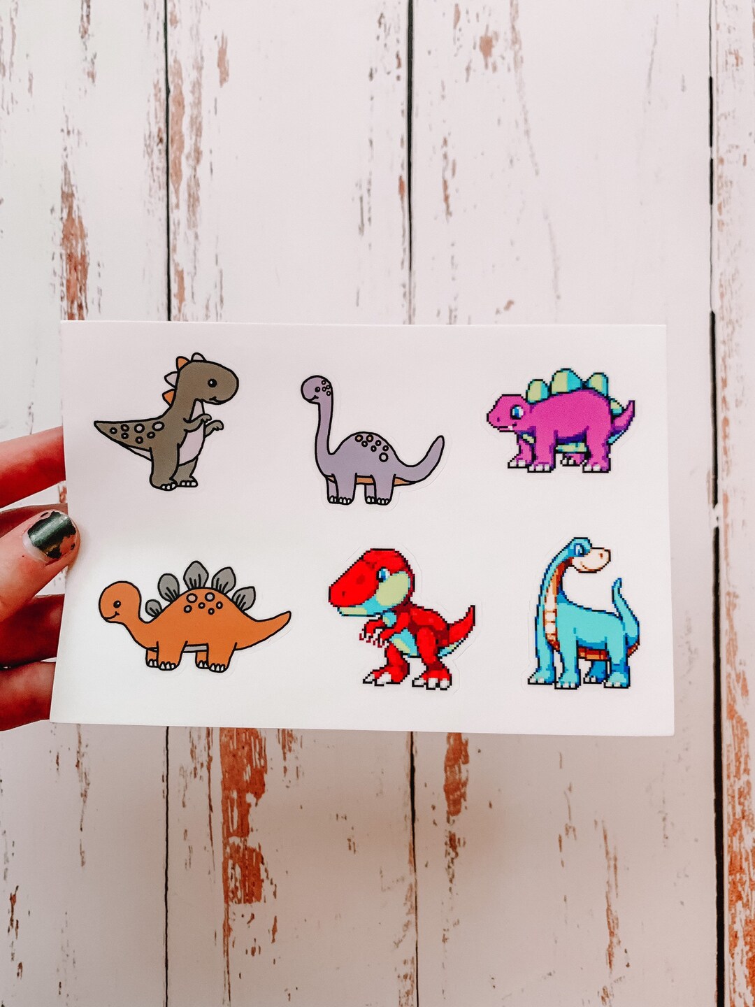 Dinosaur Sticker Sheet | Cute Dinosaurs | Kids Stickers - Etsy