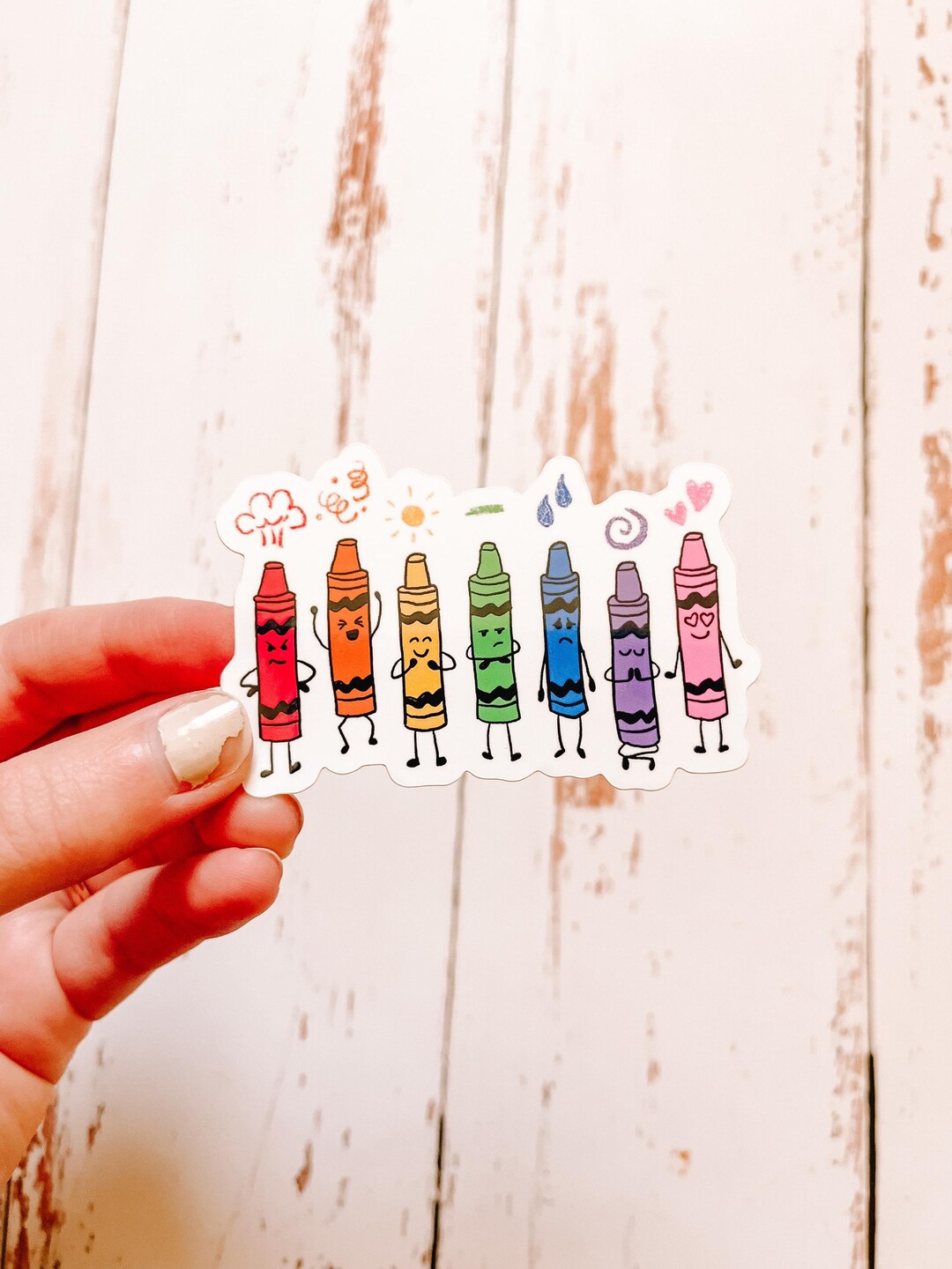 Crayons Emotions Sticker | School Supplies | Classroom Sticker| Teacher ...