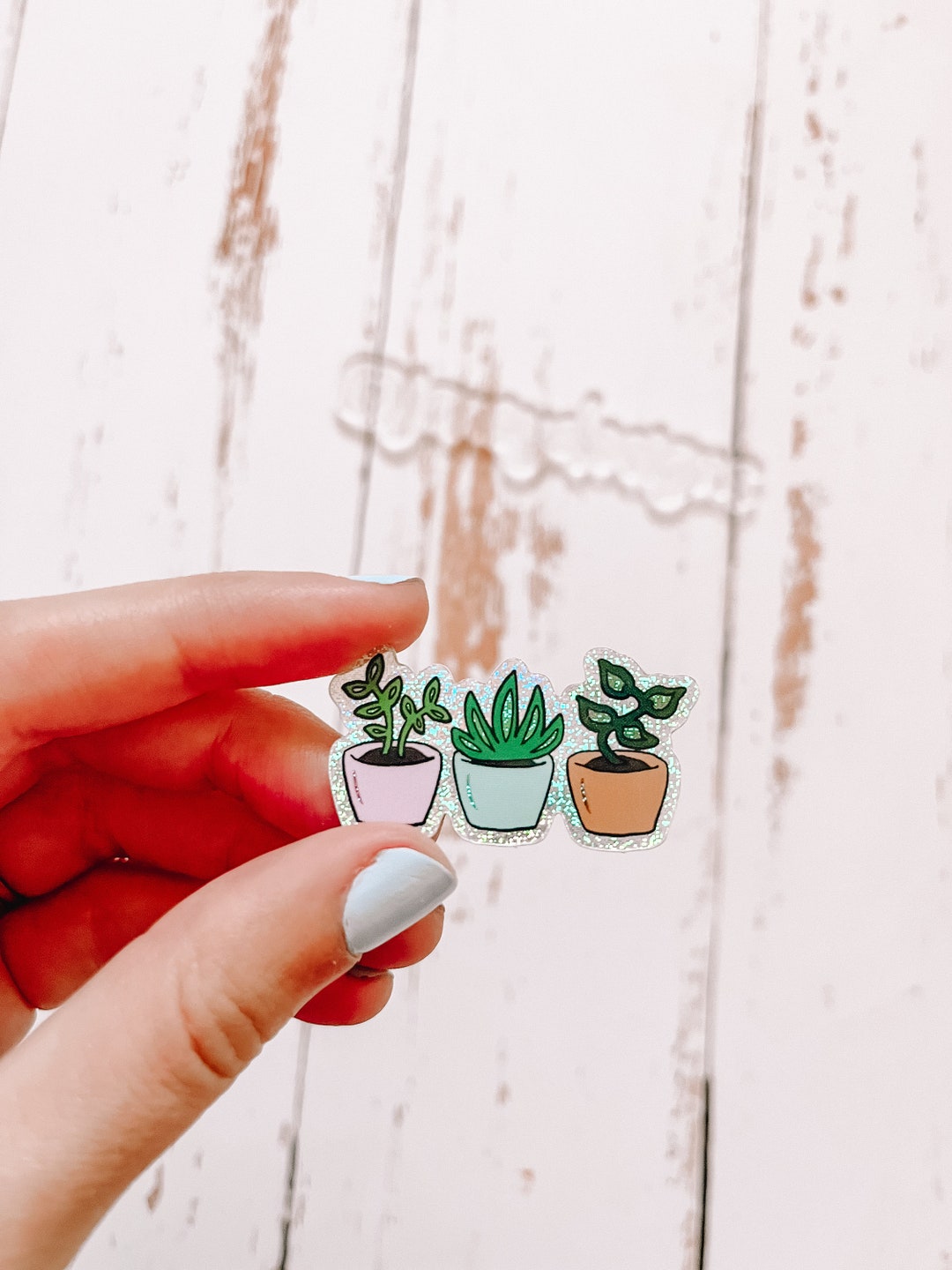 Cute Plant Sticker | Pixie Glitter | Small Sticker - Etsy