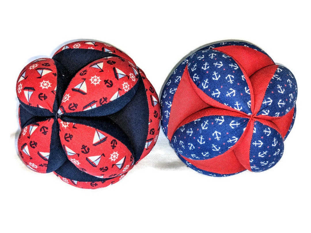 Nautical Montessori Puzzle Ball, Sailboat Clutch Ball, Anchor Puzzle ...