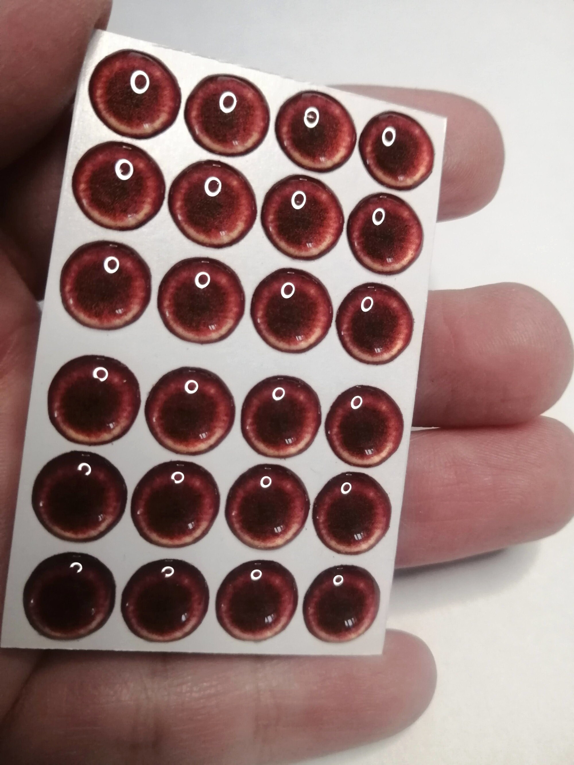 3D Iris of the Eye Stickers. Large Pupil for Cold Porcelain Dolls and ...