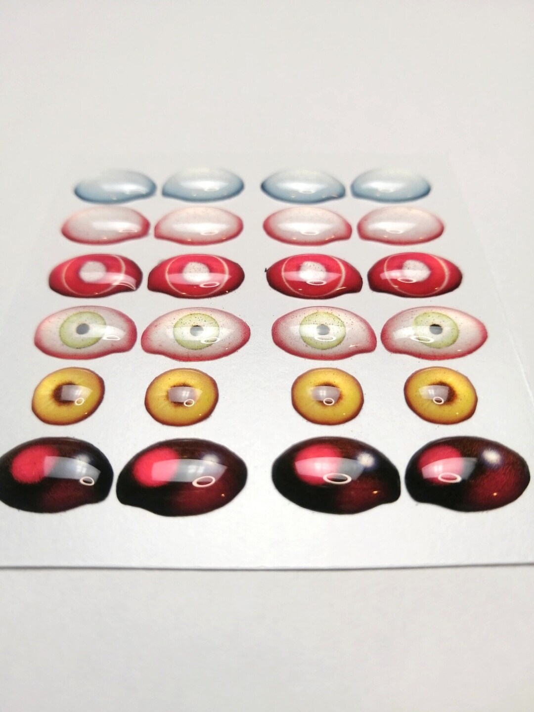 Horror Style!! 3D Eyes Stickers for Cold Porcelain, Dolls and Foam ...