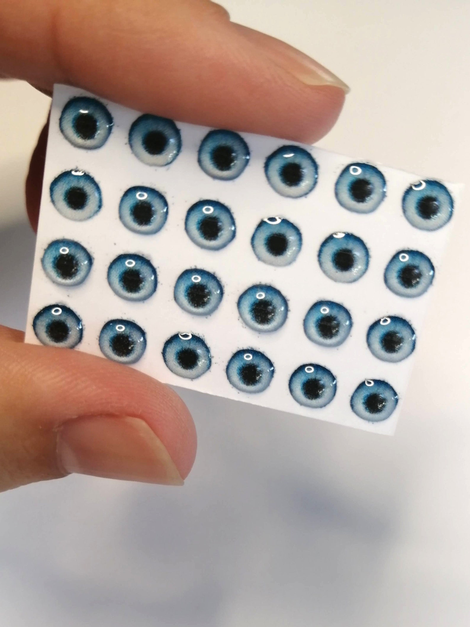 3D Eyes Stickers for Cold Porcelain Dolls and Foam Crafts. Iris of the ...