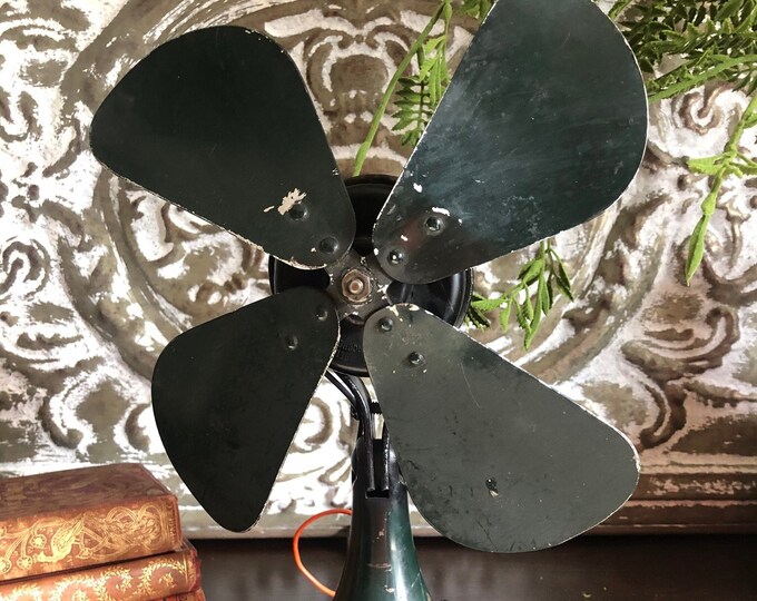 Industrial Charm! Vintage Metal Fan Green General Electric Retro Fan ...