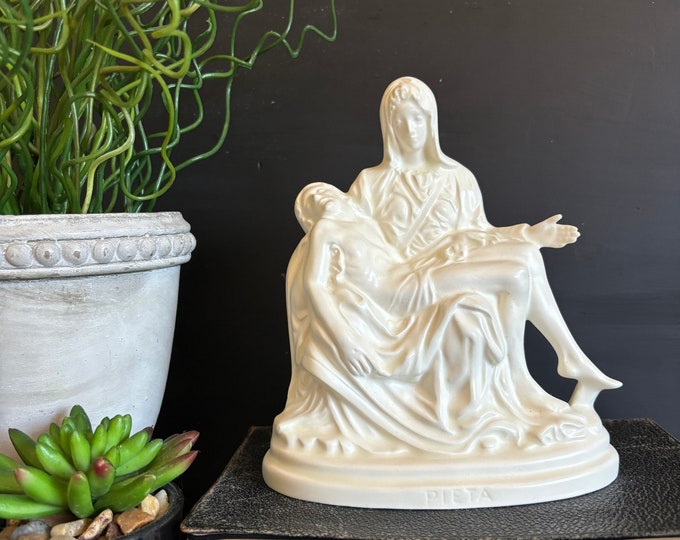 Vintage Ceramic Pieta Italian Statue Mary and Jesus Replica of ...