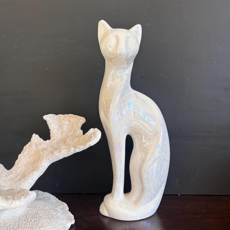 Ceramic Cat Figurine - Etsy