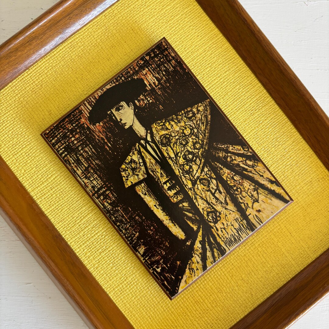 Vintage Spanish Matador Torero Picture by Bernard Buffet With Linen ...