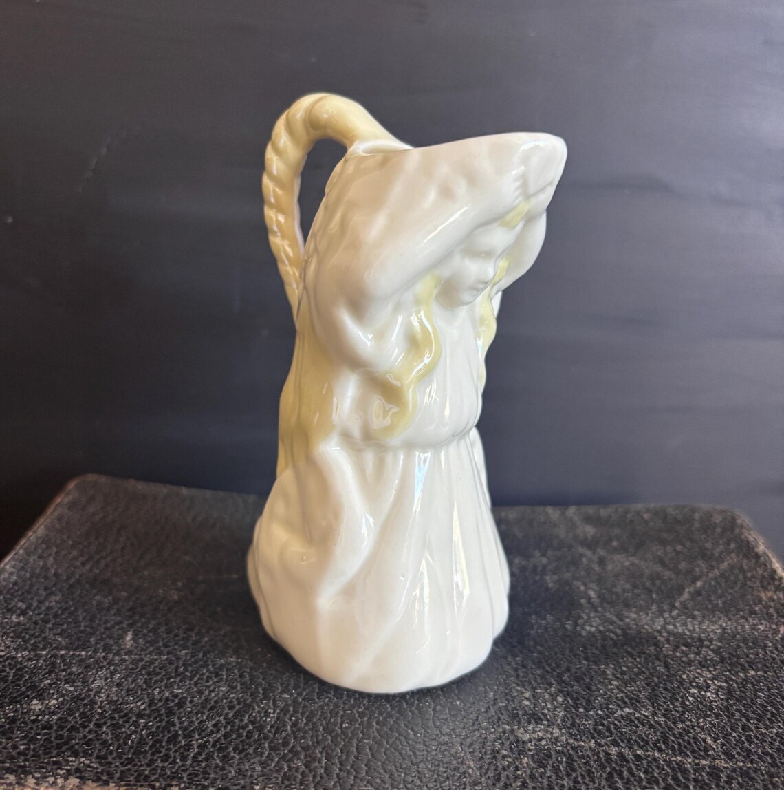 Vintage Belleek Irish China Nymph Fairy Creamer: Collectible Small ...