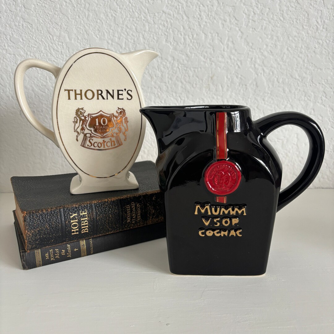 Vintage Mumm Cognac VSOP and Thornes Scotch Liquor Decanter Ceramic ...