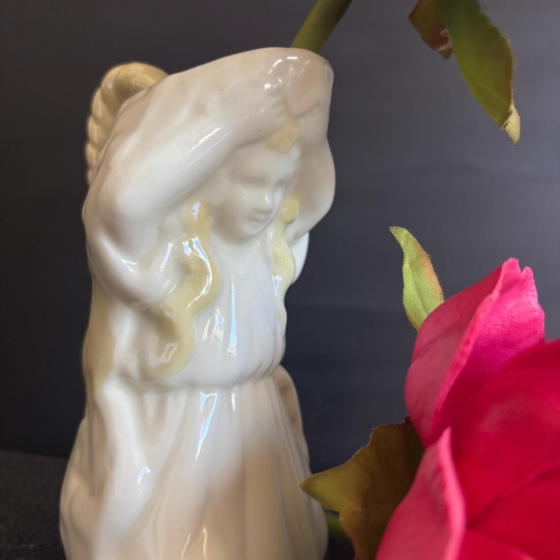 Vintage Belleek Irish China Nymph Fairy Creamer: Collectible Small ...