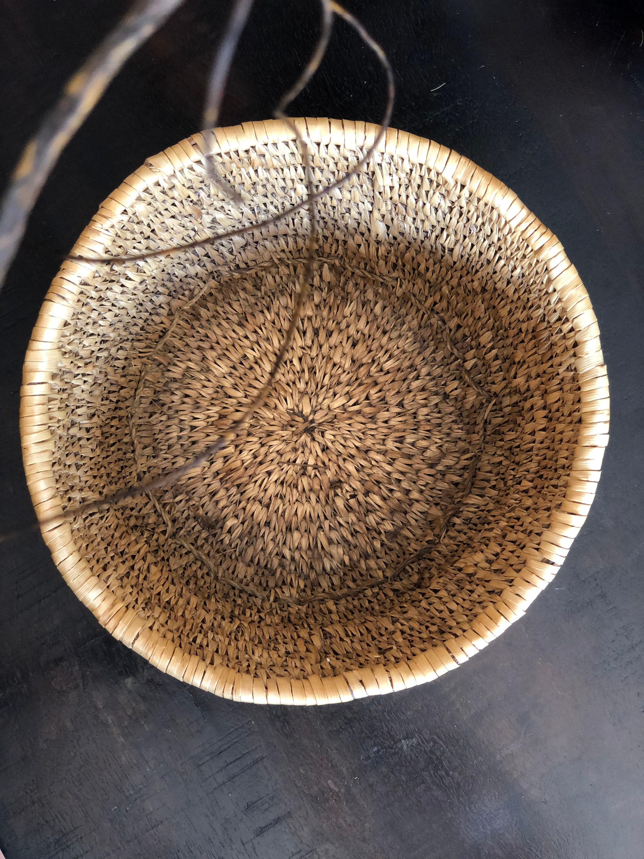 Vintage Woven Basket With Cowhide Bottom Woven Reed African - Etsy