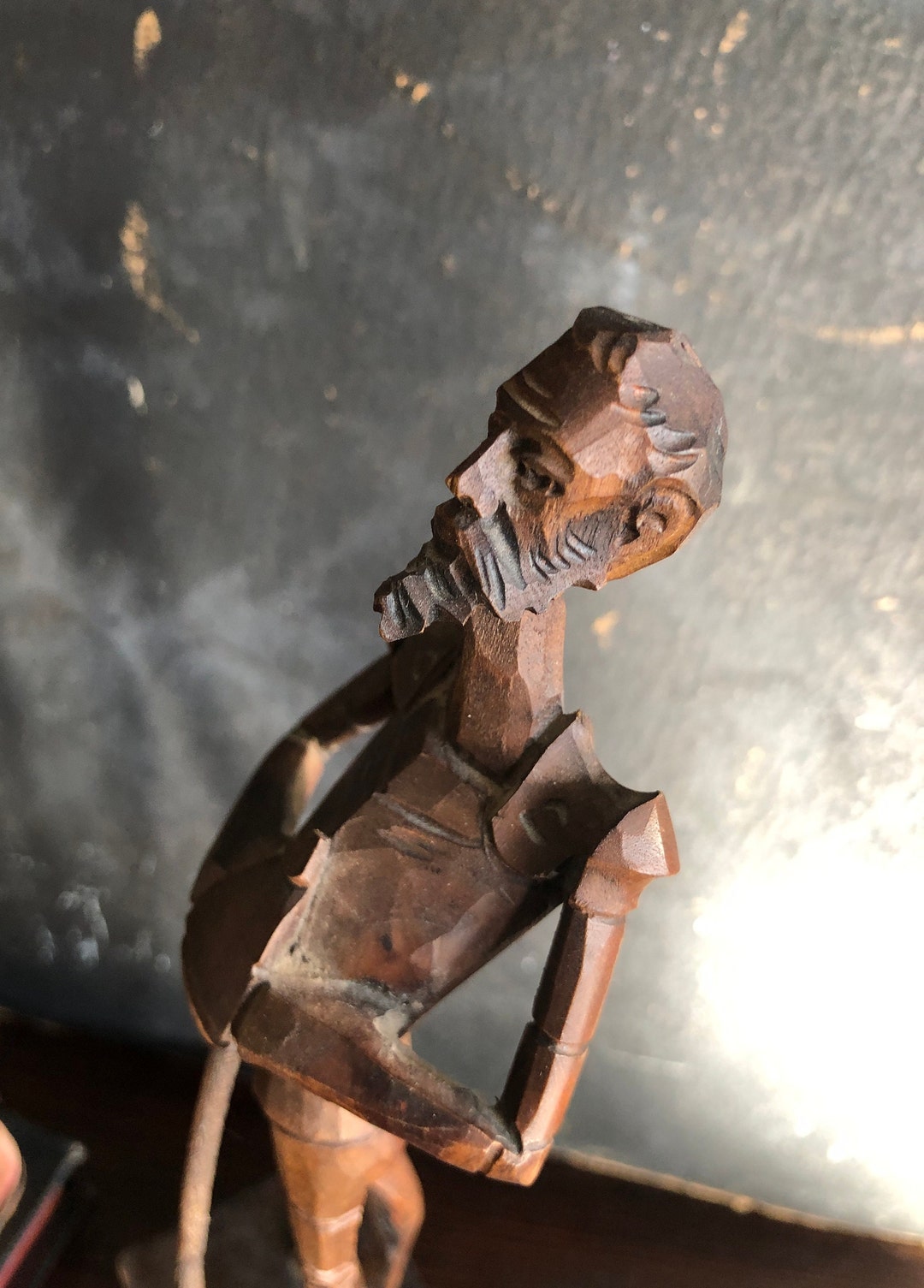 Hand Carved Wooden Don Quixote Statue Figure Made in Spain - Etsy