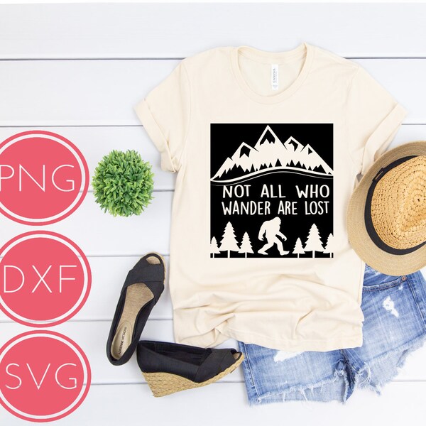 Bigfoot All Who Wander Are Not Lost Svg - Etsy
