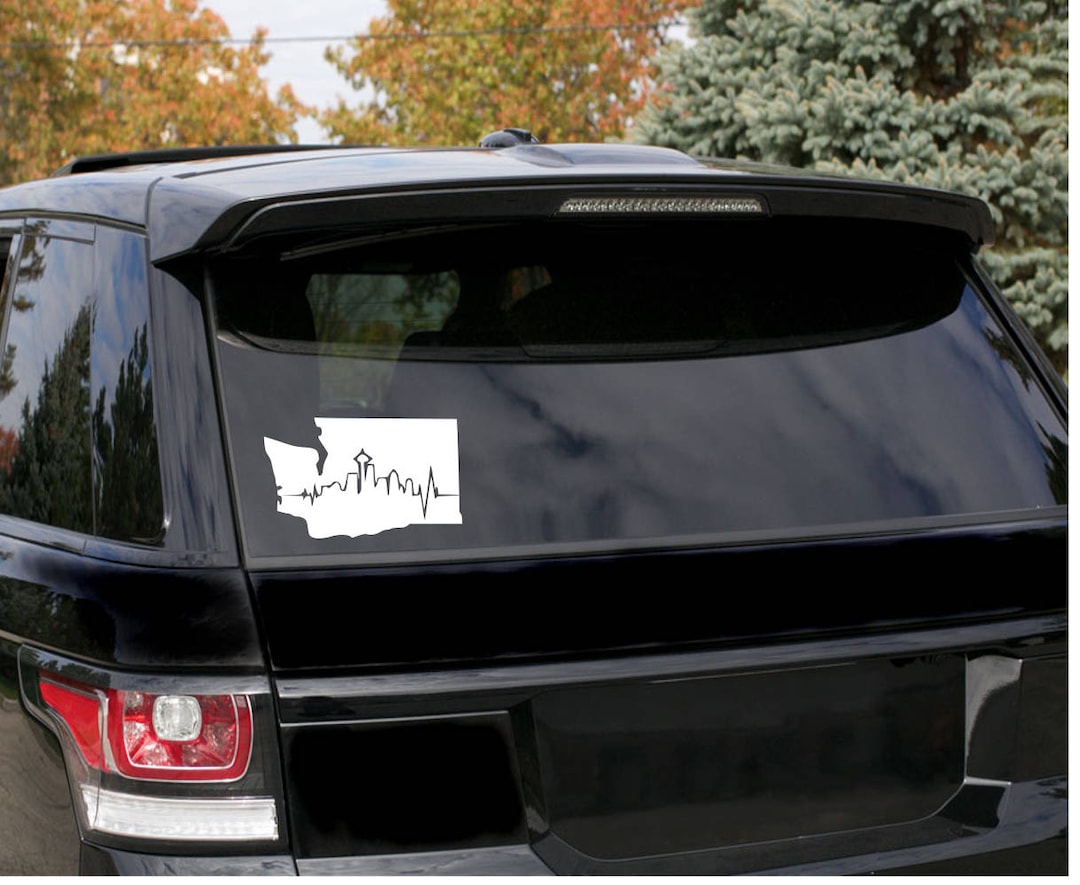 Washington State Decals PNW, Pacific Northwest, Seattle Skyline ...
