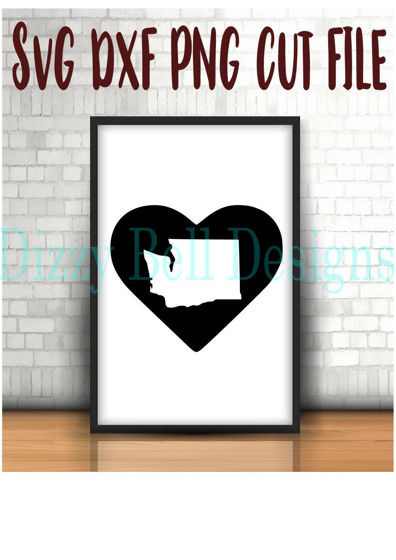 Washington State Heart, I Love Washington Digital Instant Download SVG ...