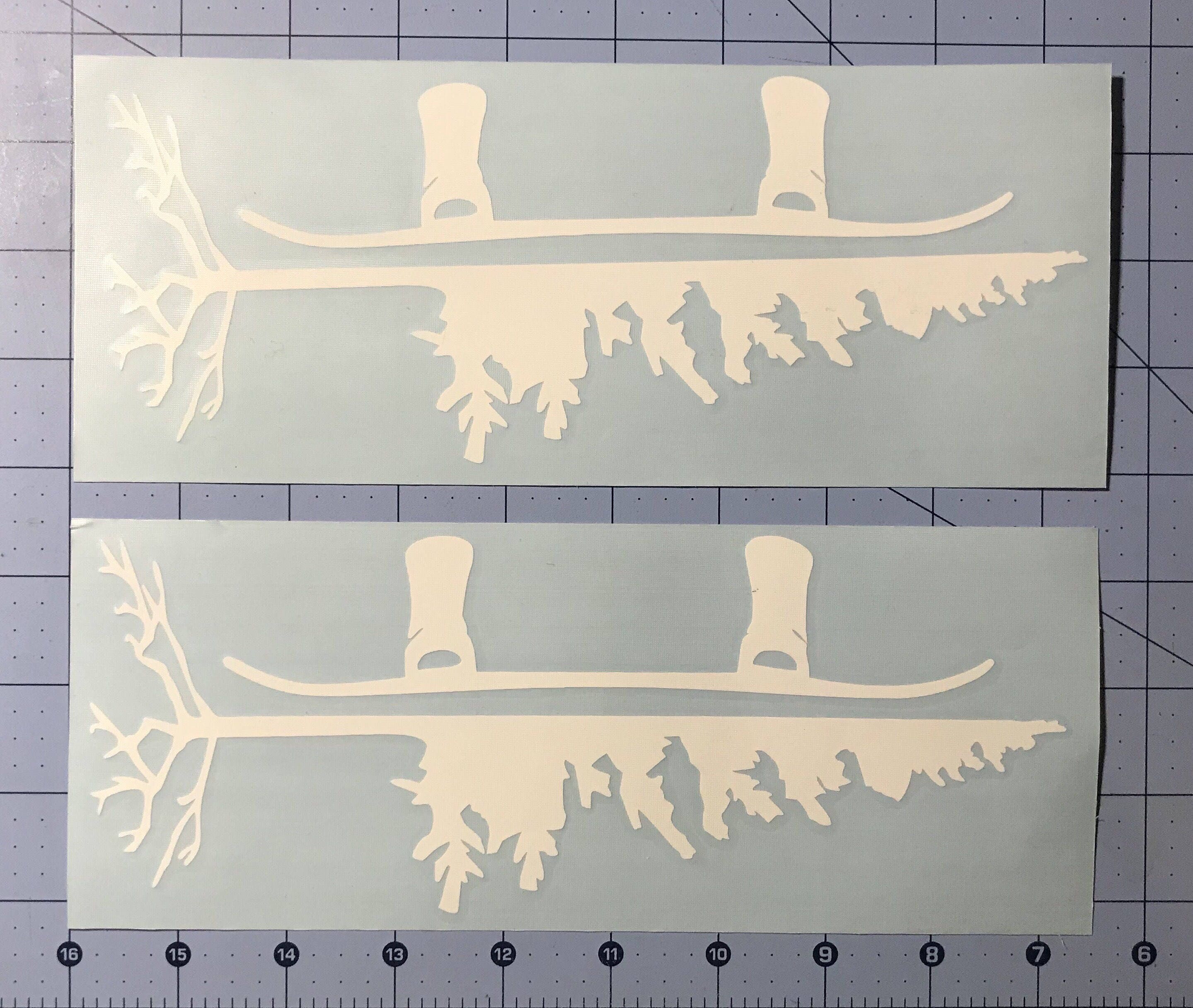 Snowboard and Tree with Roots Decal sticker bumper sticker | Etsy