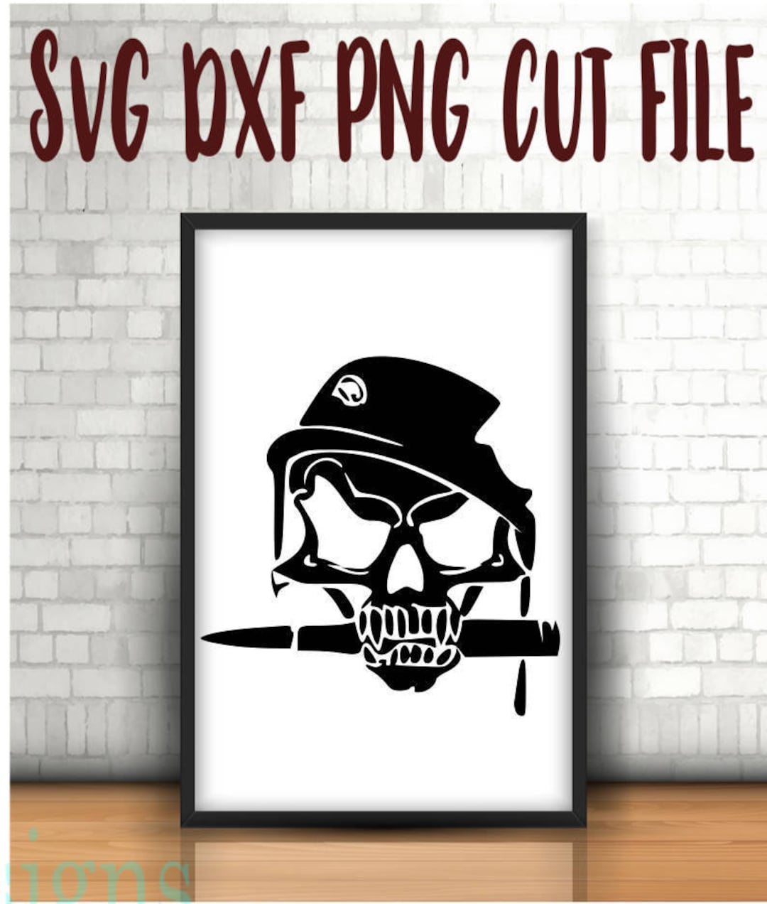 Skull With Bullet Cut File, Home of the Free, Digital Instant Download ...