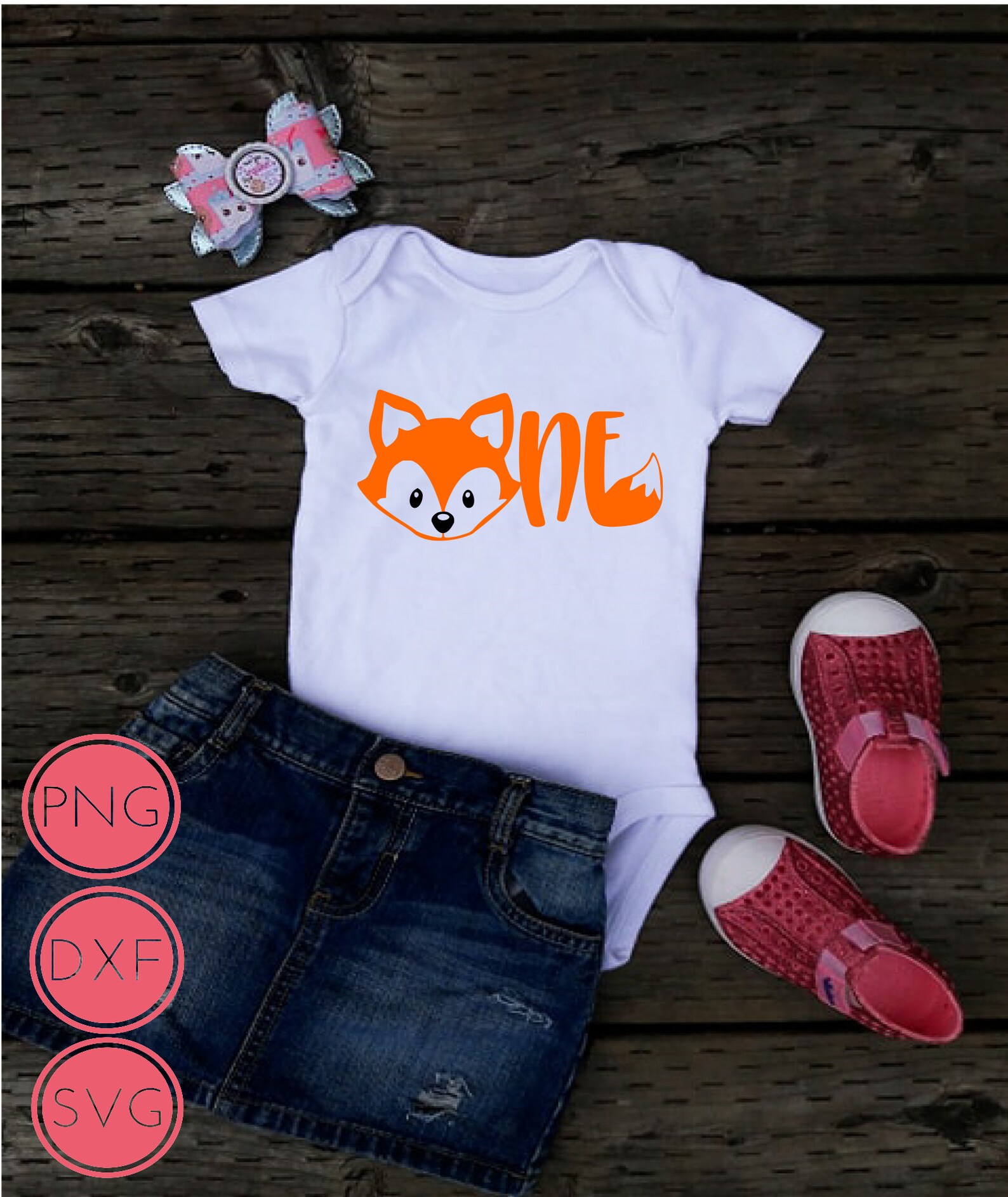 Fox First Birthday SVG PNG DXF First Birthday Outfit One - Etsy