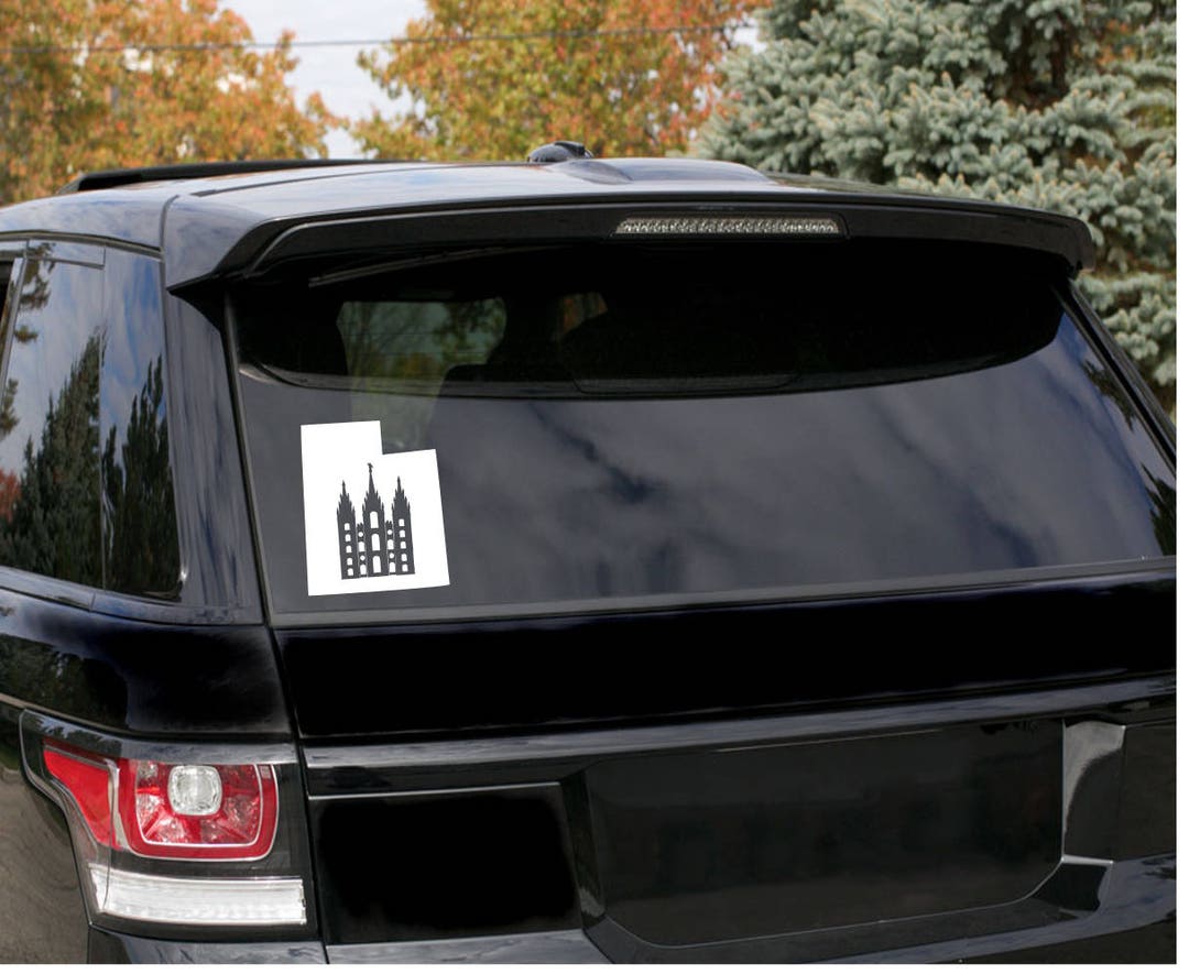 Utah State Salt Lake City Mormon Temple, Mormon Church, LDS, UT Decal ...