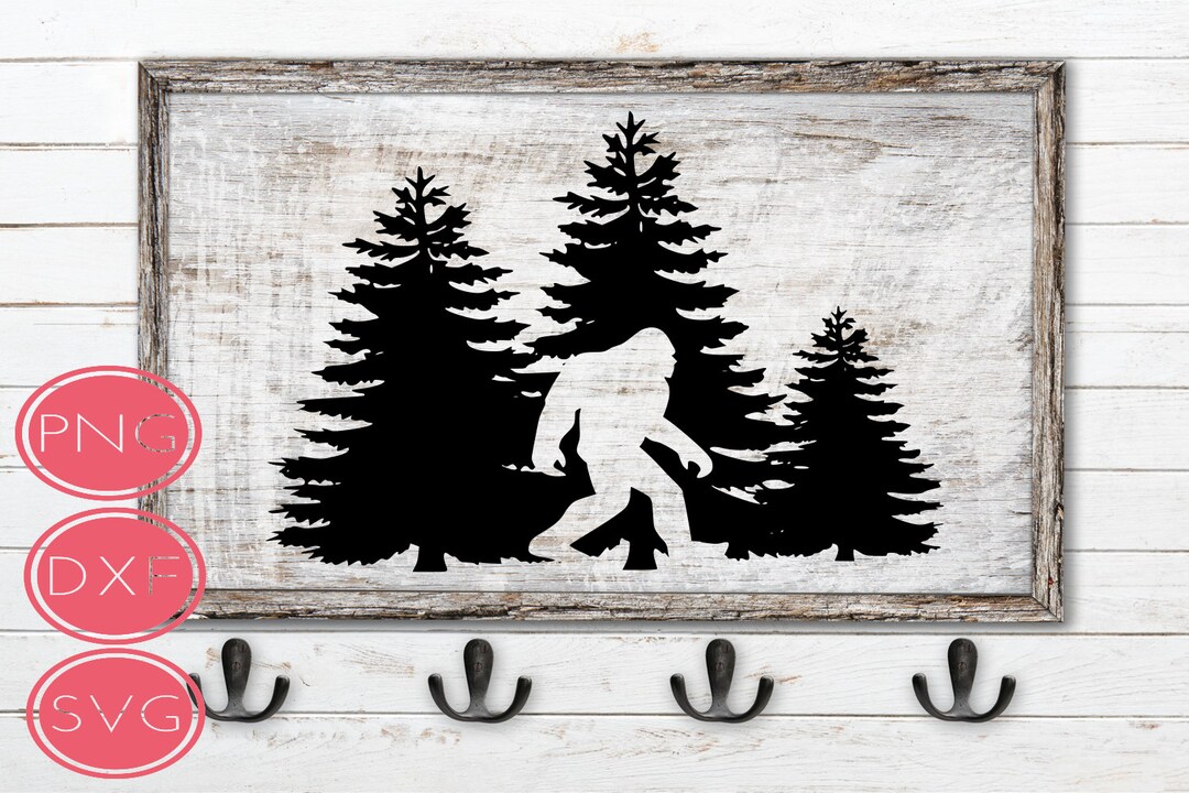 Sasquatch Hidden in Tree File, Digital Instant Download, Svg, Png, Dxf ...