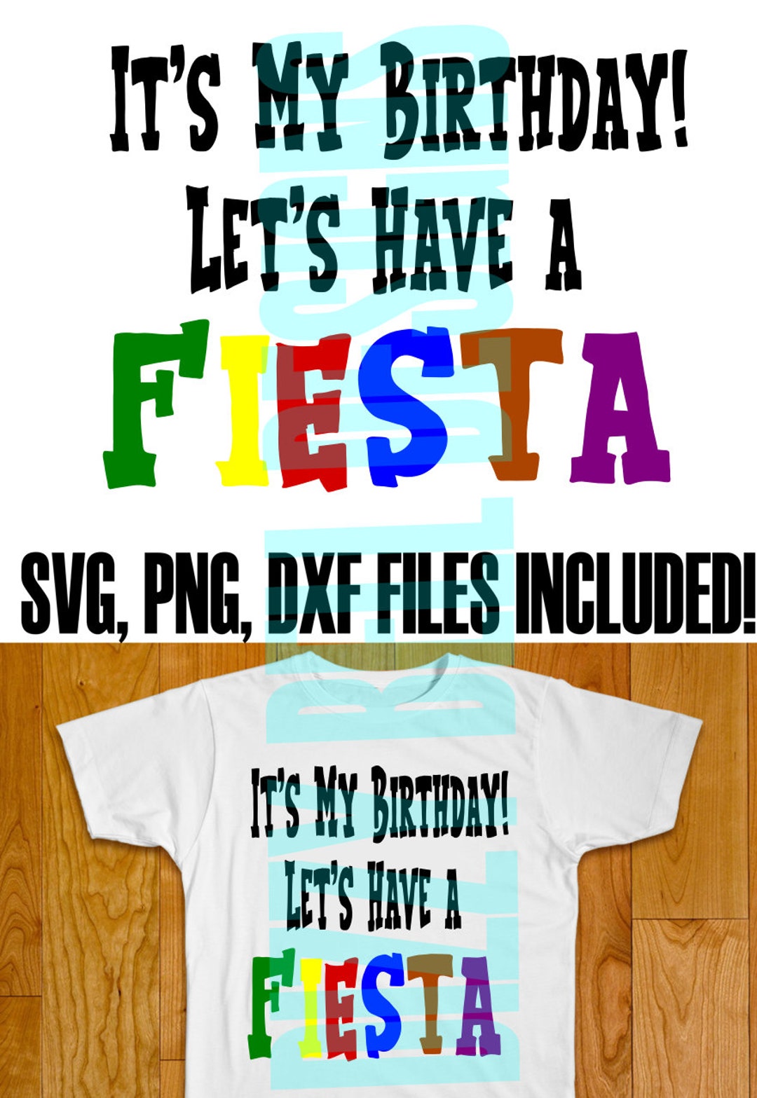 It's My Birthday, Let's Have a Fiesta Shirt Digital Instant Download ...