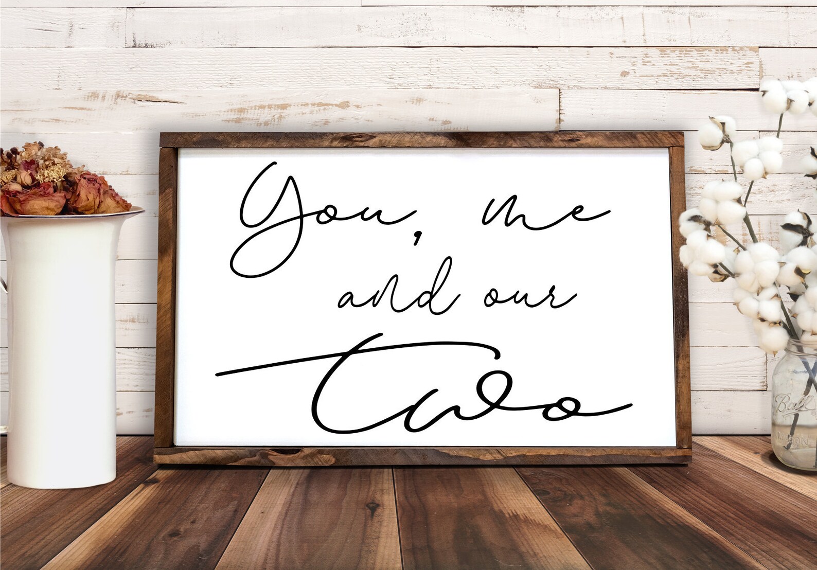 You Me and Our Two Family Sign Digital Download DIY | Etsy