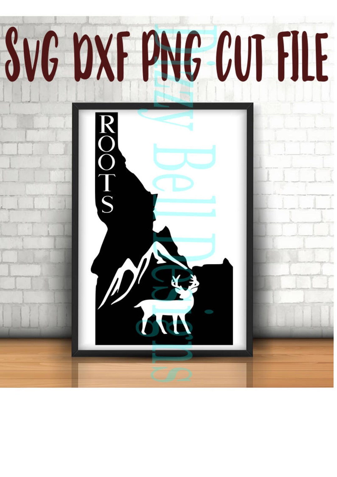 IDAHO State With Roots Deer and Mountains File PNW, Digital Instant ...