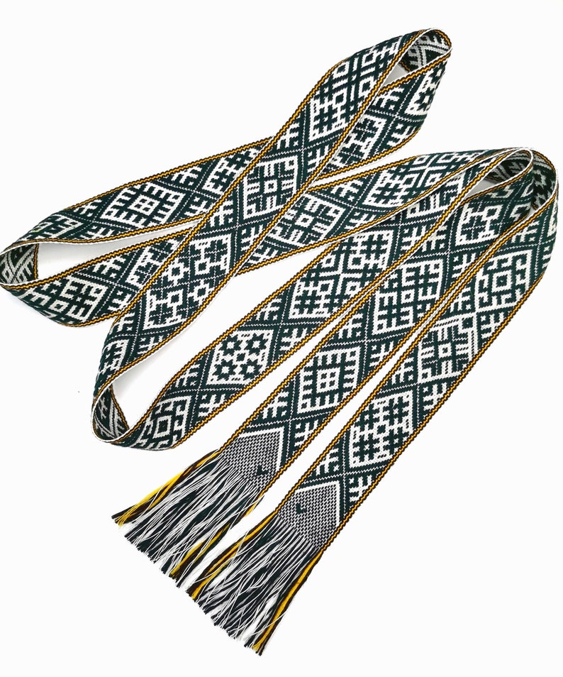 Lithuanian Traditional Handwoven Sash Belt Handmade Belt Band Gift ...